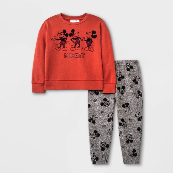 Disney | Matching Sets | Disney Mickey Mouse Fleece Top And Bottom Set ...